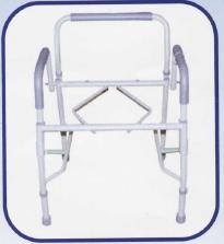 Drive Medical Knock-Down Deluxe Steel Drop-Arm Padded Commode