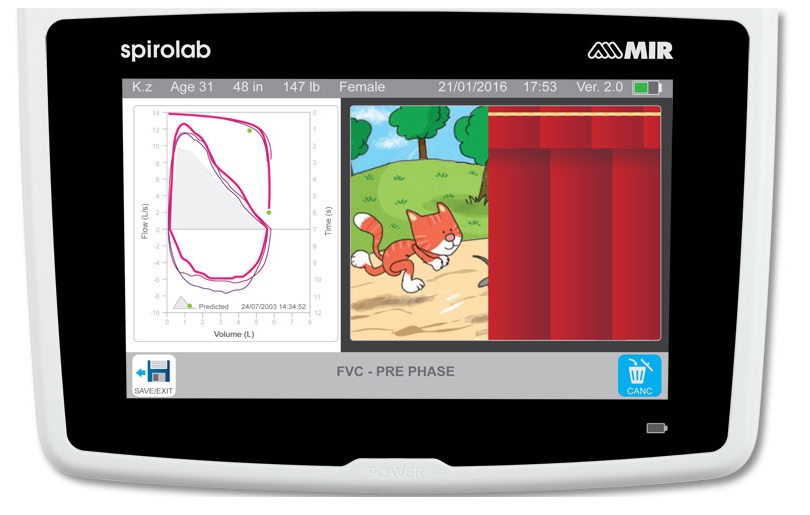 Spirolab Portable Desktop Spirometer with Oximetry