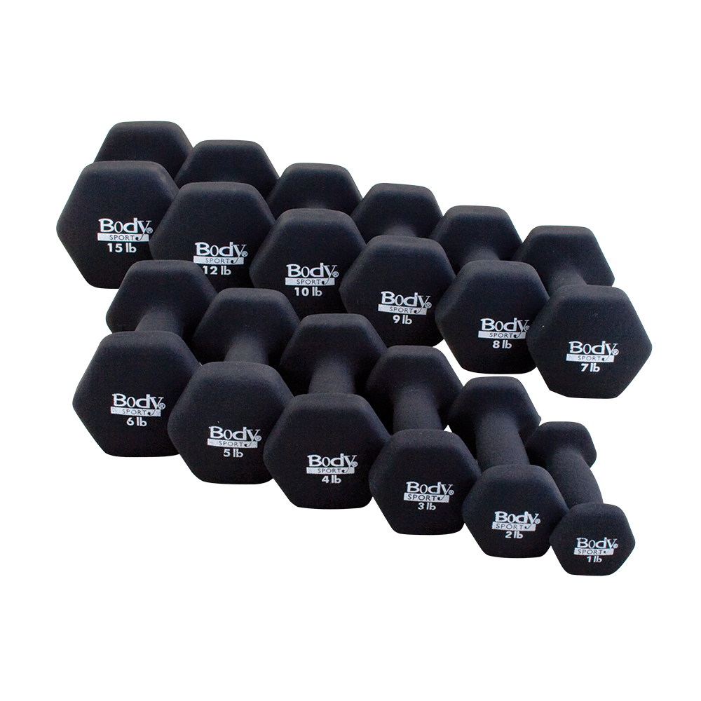 Body Sport Neoprene Dumbbells Kit - FREE Shipping
