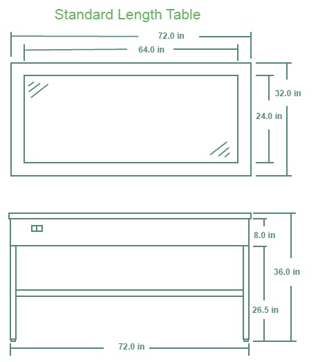 Linen Inspection and Folding Table - FREE Shipping