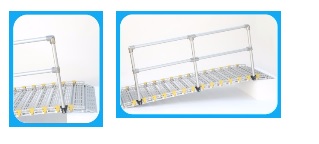 Aluminum Handrails for Roll-A-Ramp Modular Ramp Systems