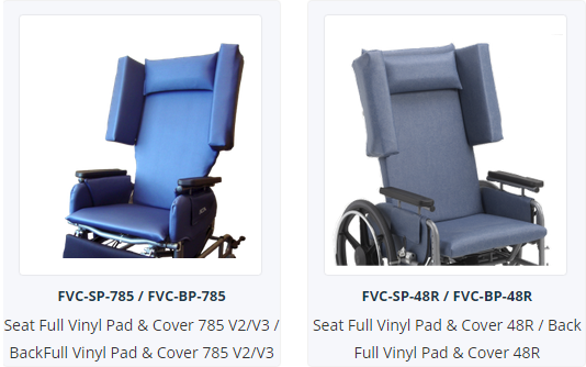 Broda Chair Back Pads and Covers - FREE Shipping