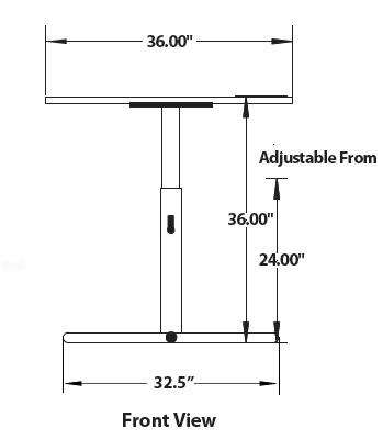 Height-Adjustable Floating Pedestal Therapy Table