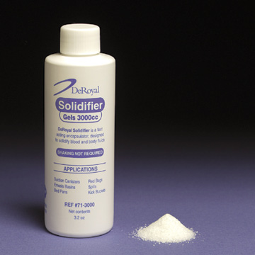 Fast Acting Bodily Fluid Waste Solidifier