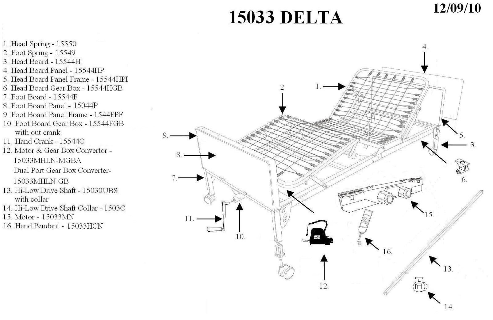Full Electric Hospital Bed with Portable and Lightweight Design - Delta ...