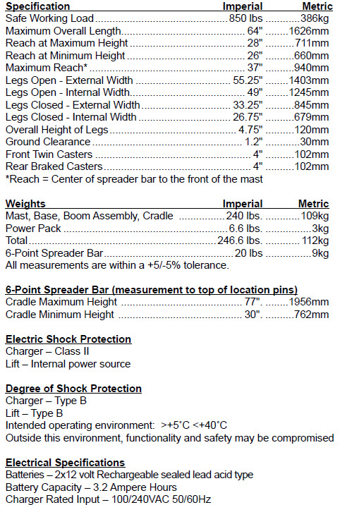 Hoyer Calibre Bariatric Mobile Electric Lift with Wrap-Around Handle ...