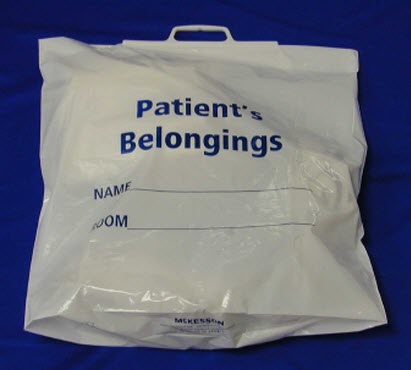 Patient Belongings Bags, Case of 250 - FREE Shipping