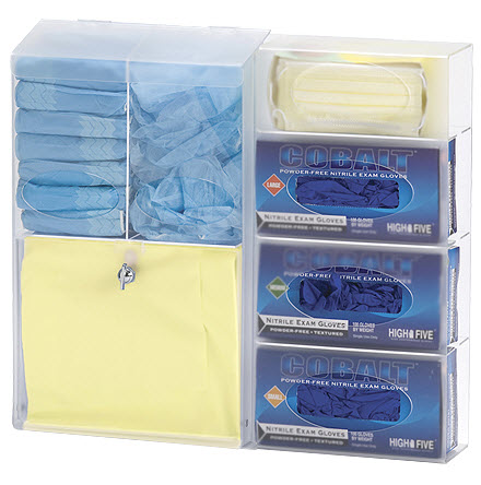 Wall-Mounted Isolation Station Storage for Medical Protective Supplies