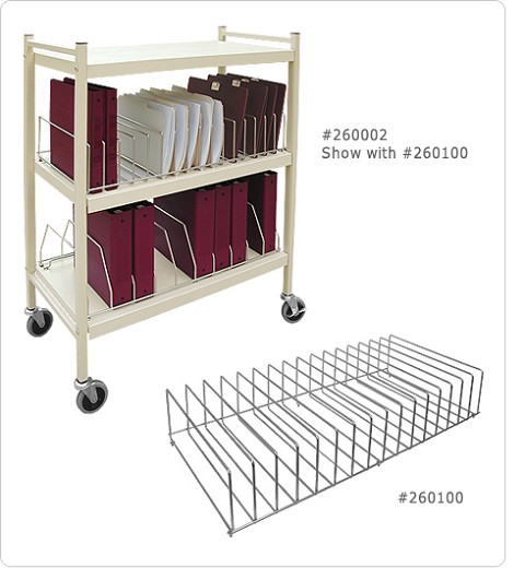 Wire File Organizer Rack for Binder Carts
