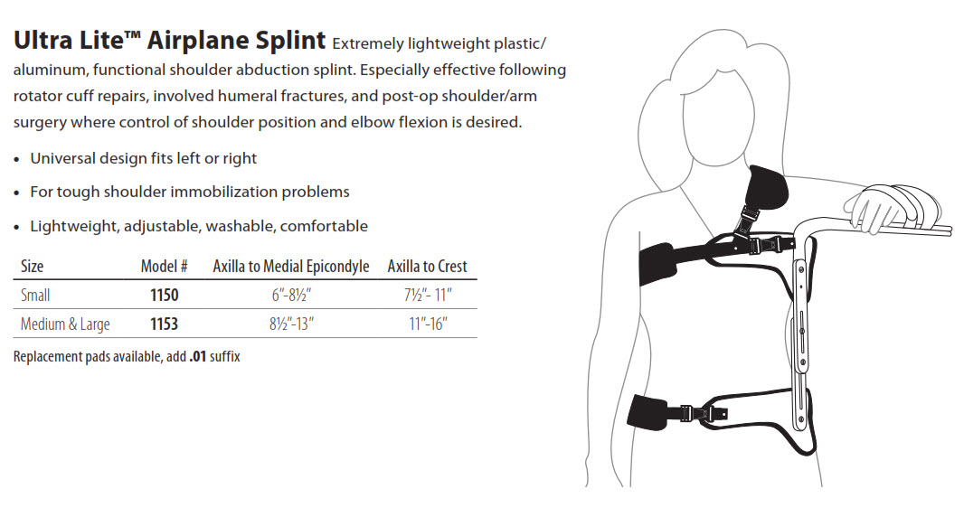 Ultra Lite Airplane Splint ON SALE - FREE Shipping