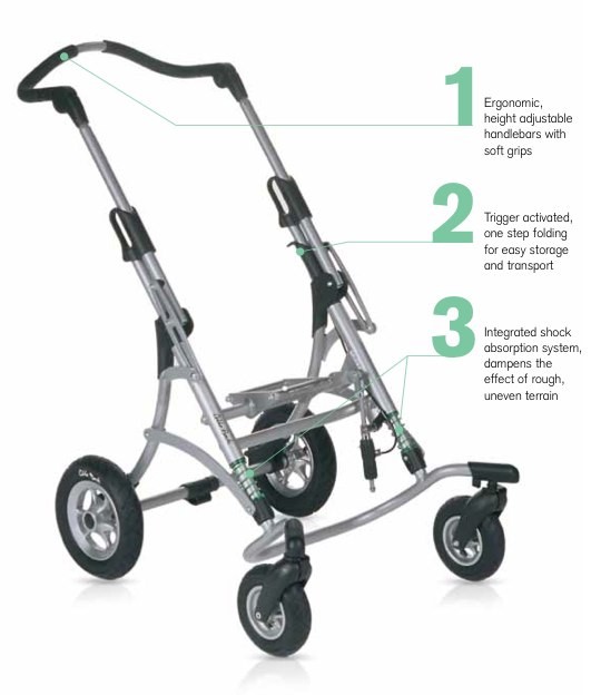 Kimba Neo with Leckey Mygo Seating : Special Needs Strollers