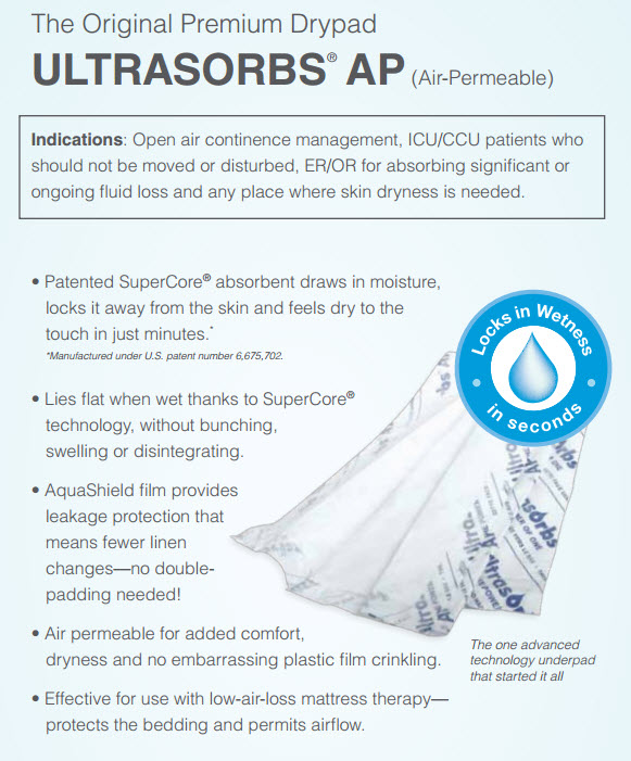 Ultrasorbs AP Underpads by Medline - FREE Shipping