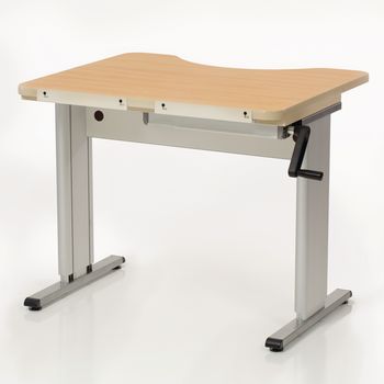 Personal Work Table with Tilt Top and Recess