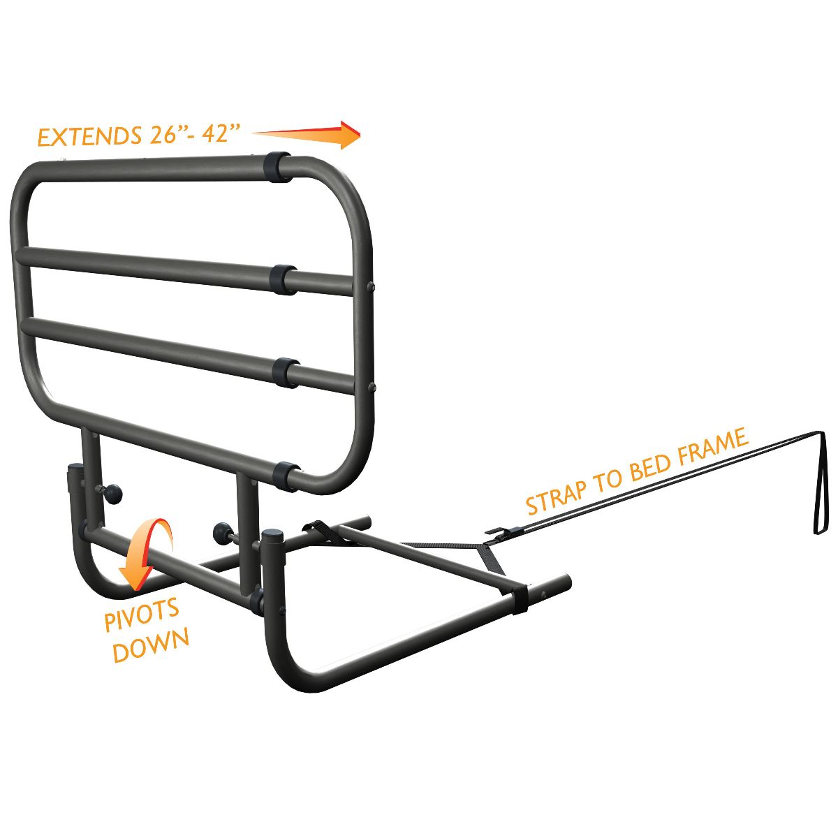 Length Adjustable Bed Assist Rail from Stander
