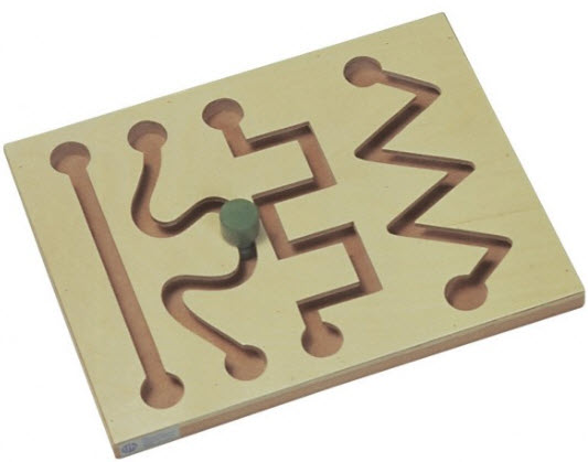 Wooden Grooved Pediatric Manipulative Mazes