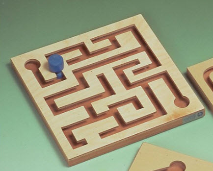 Wooden Grooved Pediatric Manipulative Mazes