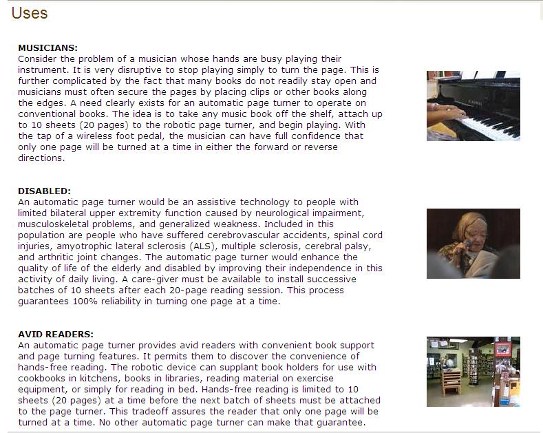 Automatic Electronic Book Page Turner Device for the Disabled