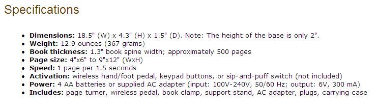 Automatic Electronic Book Page Turner Device for the Disabled