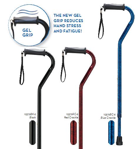 Drive Medical Offset Handle Canes with Gel Grip
