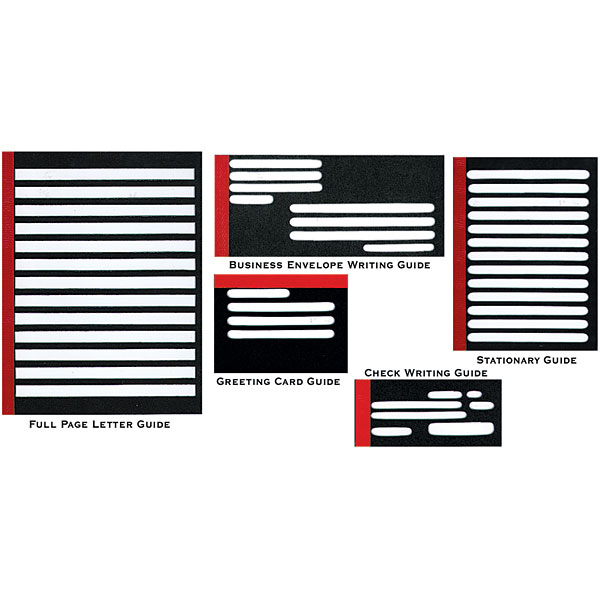 Check, Letter, Greeting Card, Stationary, and Envelope Writing Guide Set