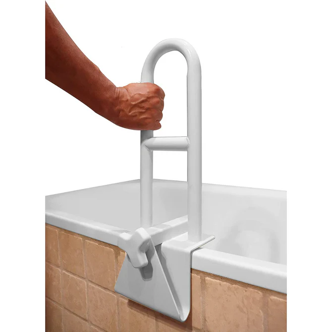 Clamp on Tub Grab Bar with Height Adjustable Option and 220 Lbs. Capacity