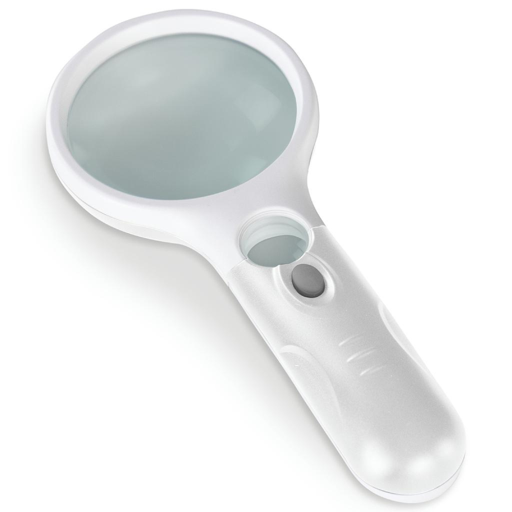 LED Magnifying Glass with 3x and 45x Lenses by Vive Health