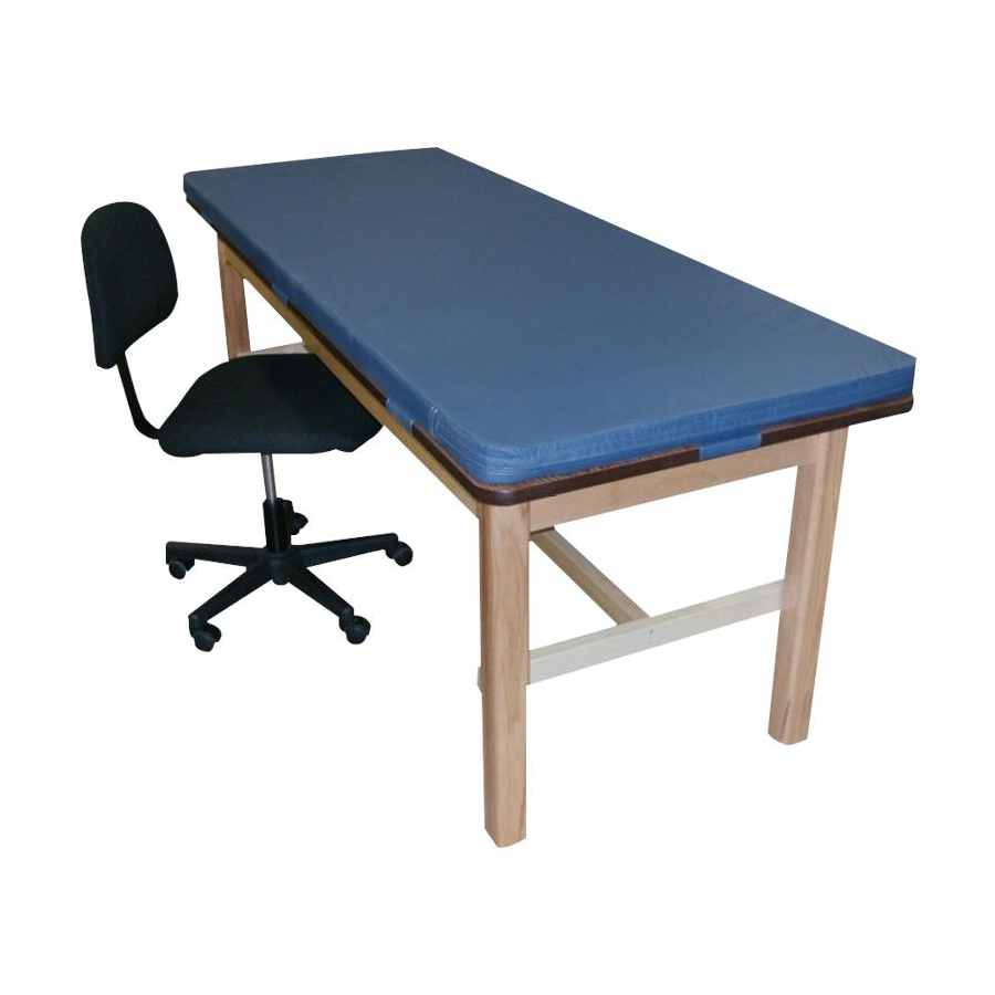 H-Brace Wood Treatment Table with Removable Mat and 350 lbs. Capacity