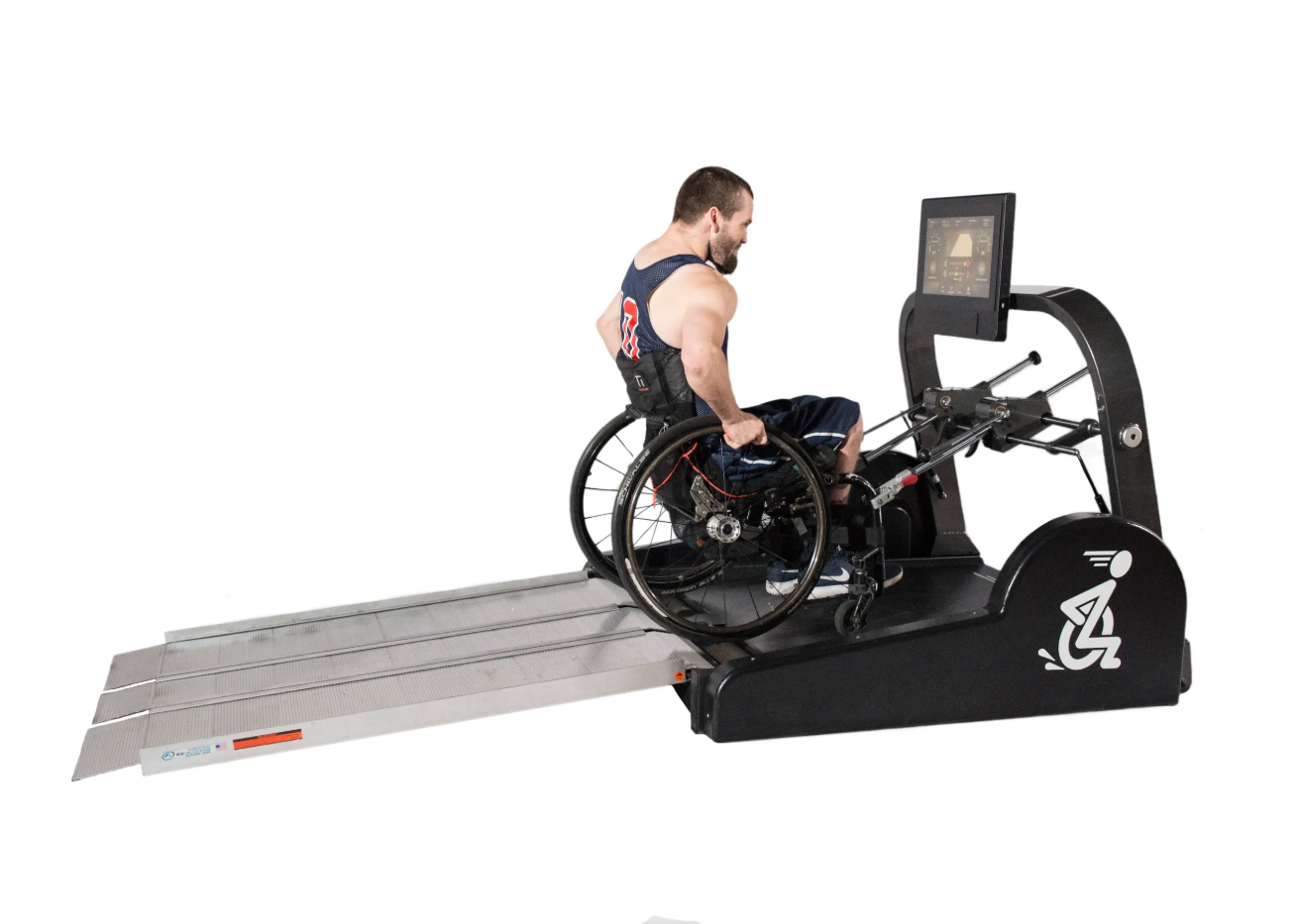 Paramill Olympus Elite Wide Split Roller Wheelchair Treadmill