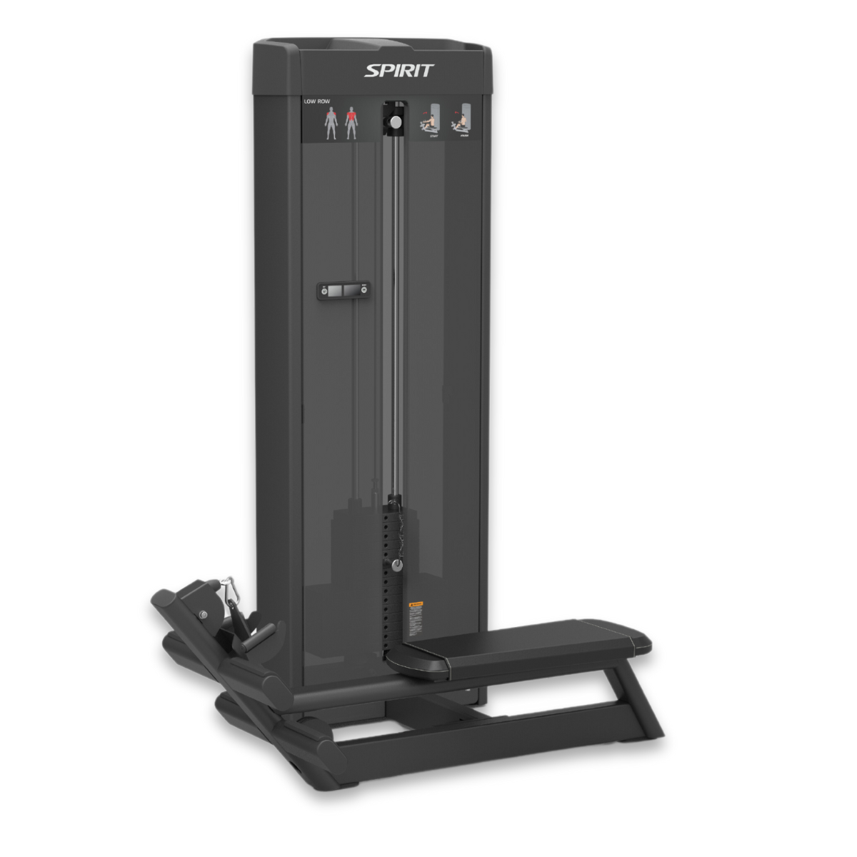 Spirit Fitness Seated Low Row Machine with Dual Foot Bars and 270 lbs ...