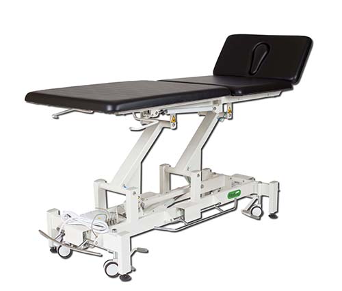 High Low Treatment Table with 3-Section Top and Flexible Head Positioning