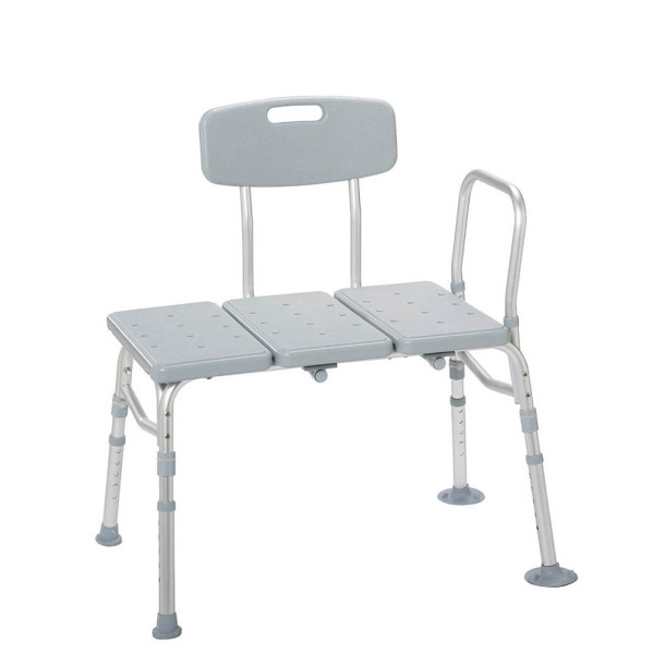 Drive Medical Adjustable Tub and Shower Transfer Bench with Back and ...