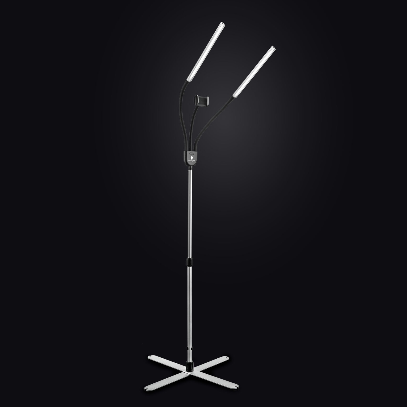 Multi Headed Floor Lamp with Flexible Mobile Holder and Carry Bag ...