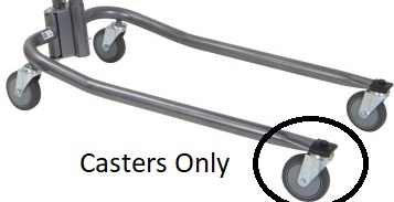 3in. Caster Set for Drive Hydraulic Deluxe Chrome-Plated Patient Lift