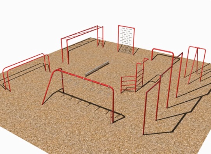 9-Unit Outdoor Playground Fitness Course