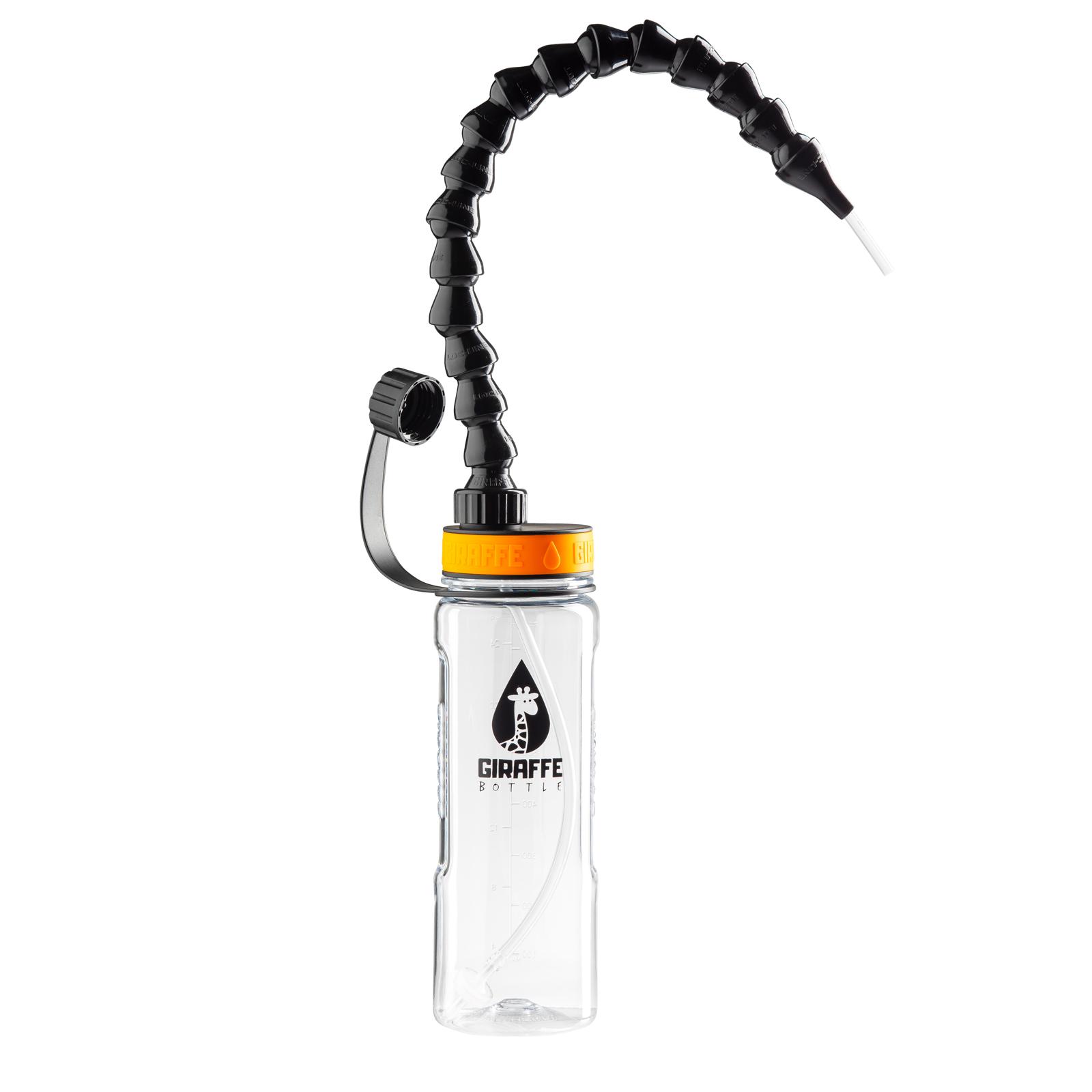 Giraffe Water Bottle Tower Hands Free Drinking System, Clear Bottle