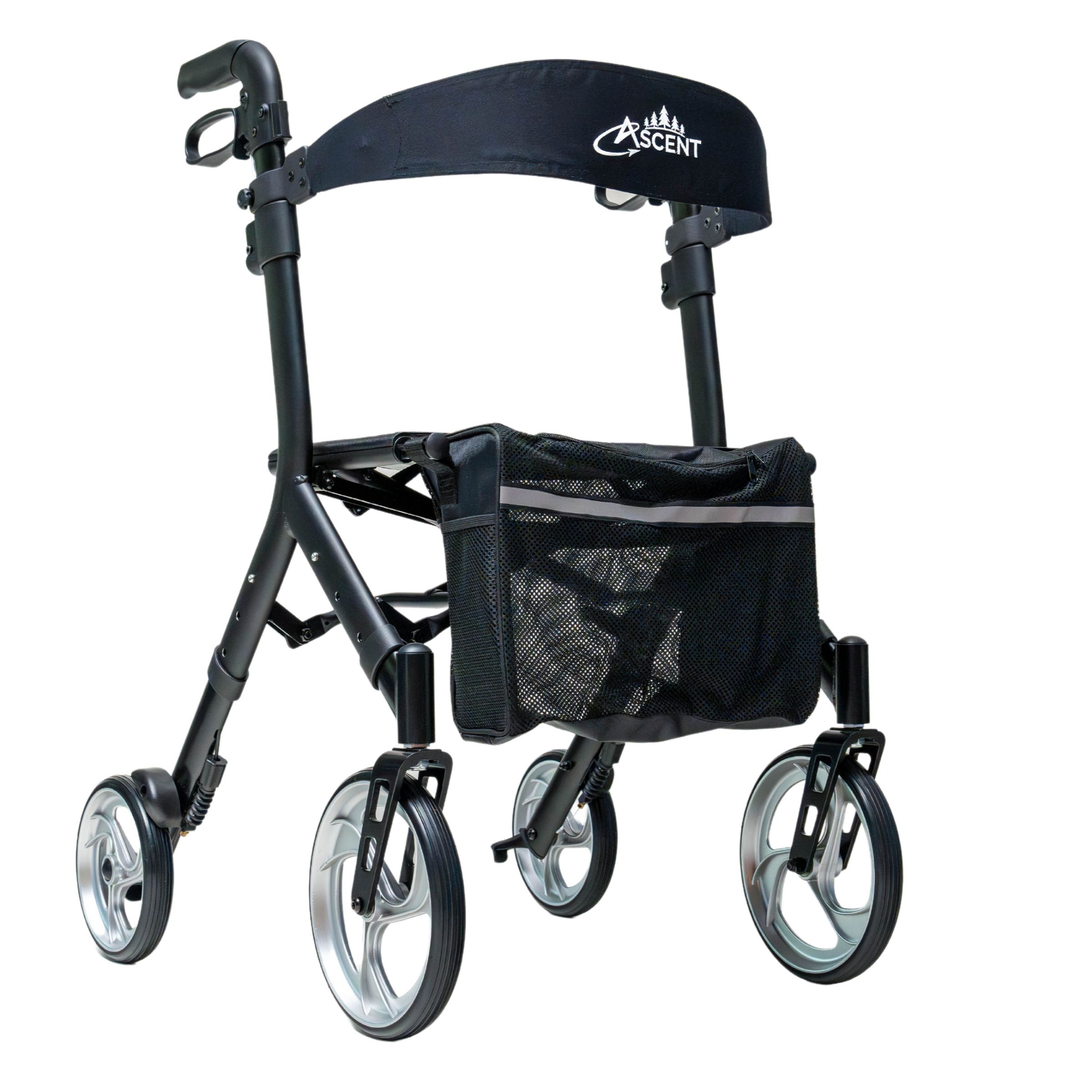 Lightweight Folding Travel Walker with Height Adjustable Seat - Ascent ...