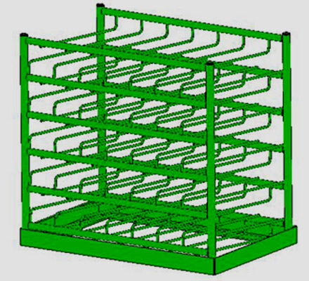 Oxygen Tank Rack, Horizontal with Latching Door, Powder-Coated Steel ...