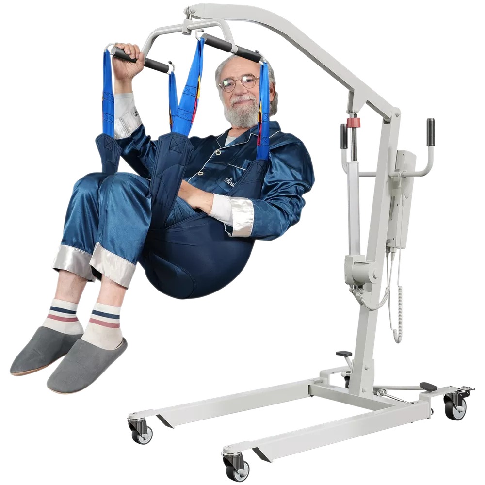 VOCIC Mobile Patient Lift with Electric Height Adjustment, 440 lb ...