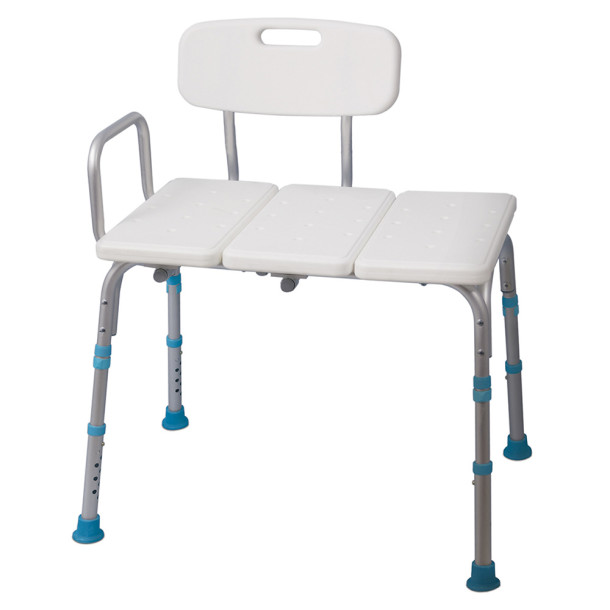 AquaSense Tub Transfer Bench with Reversible Backrest and Arm Rail