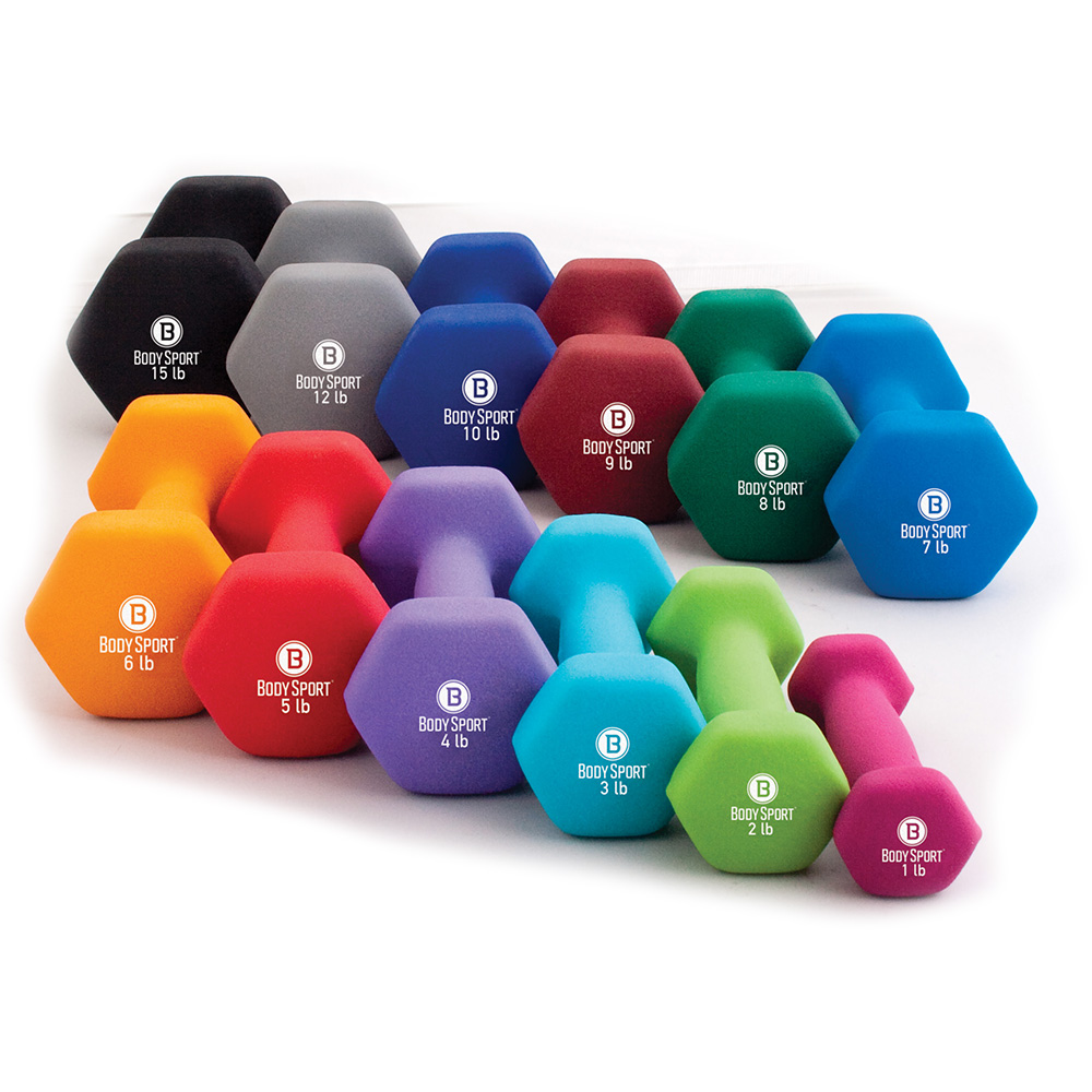 Body Sport Neoprene Dumbbells Kit - FREE Shipping
