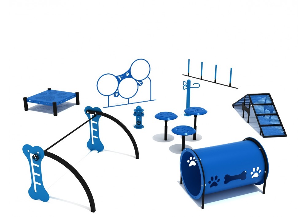 Dog Playground Equipment - Barking Benefits Bundle with 9 Pieces