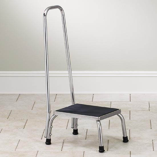 Clinton Stainless Steel Step Stool with Hand Rail