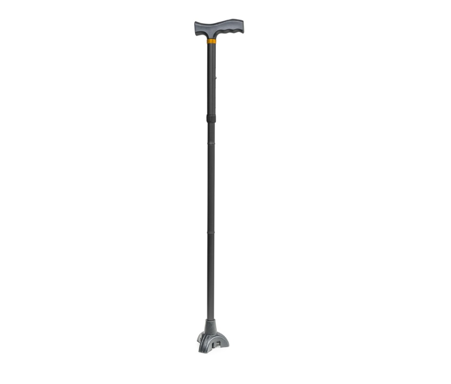 Self-Standing Folding Cane with Three-Point Base and Contoured Grip ...