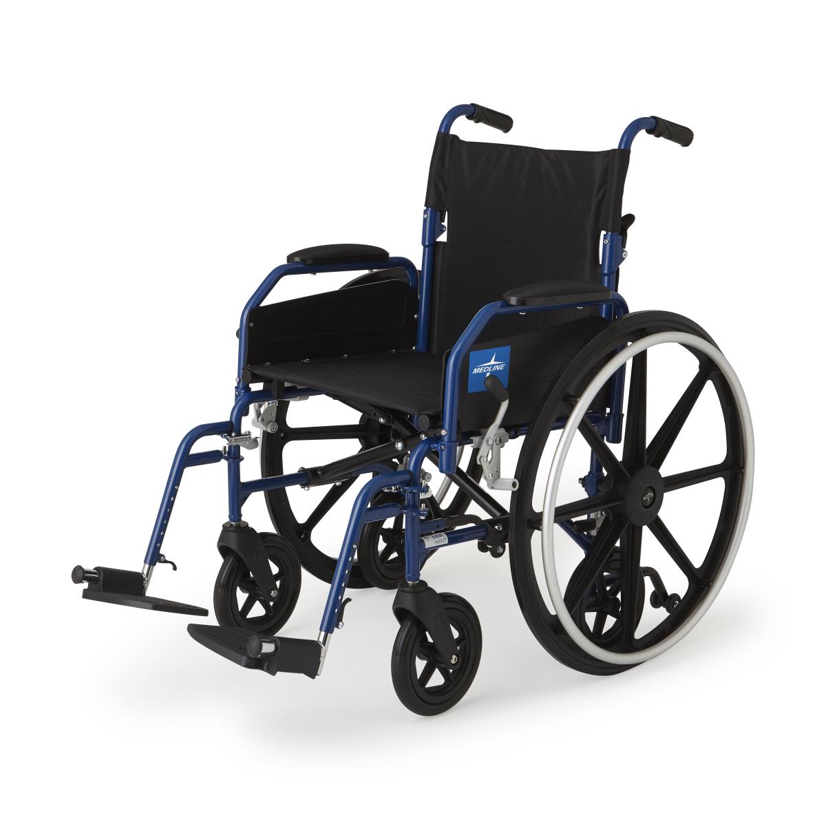 Medline Transport Wheelchair - Hybrid 2 Dual-Mode Wheelchair for Adult ...