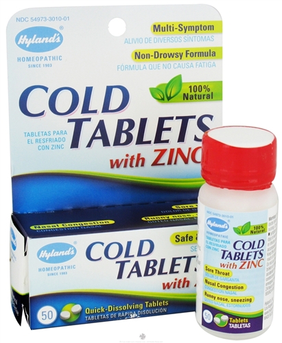 Hyland's Cold Tablets with Zinc - FREE Shipping