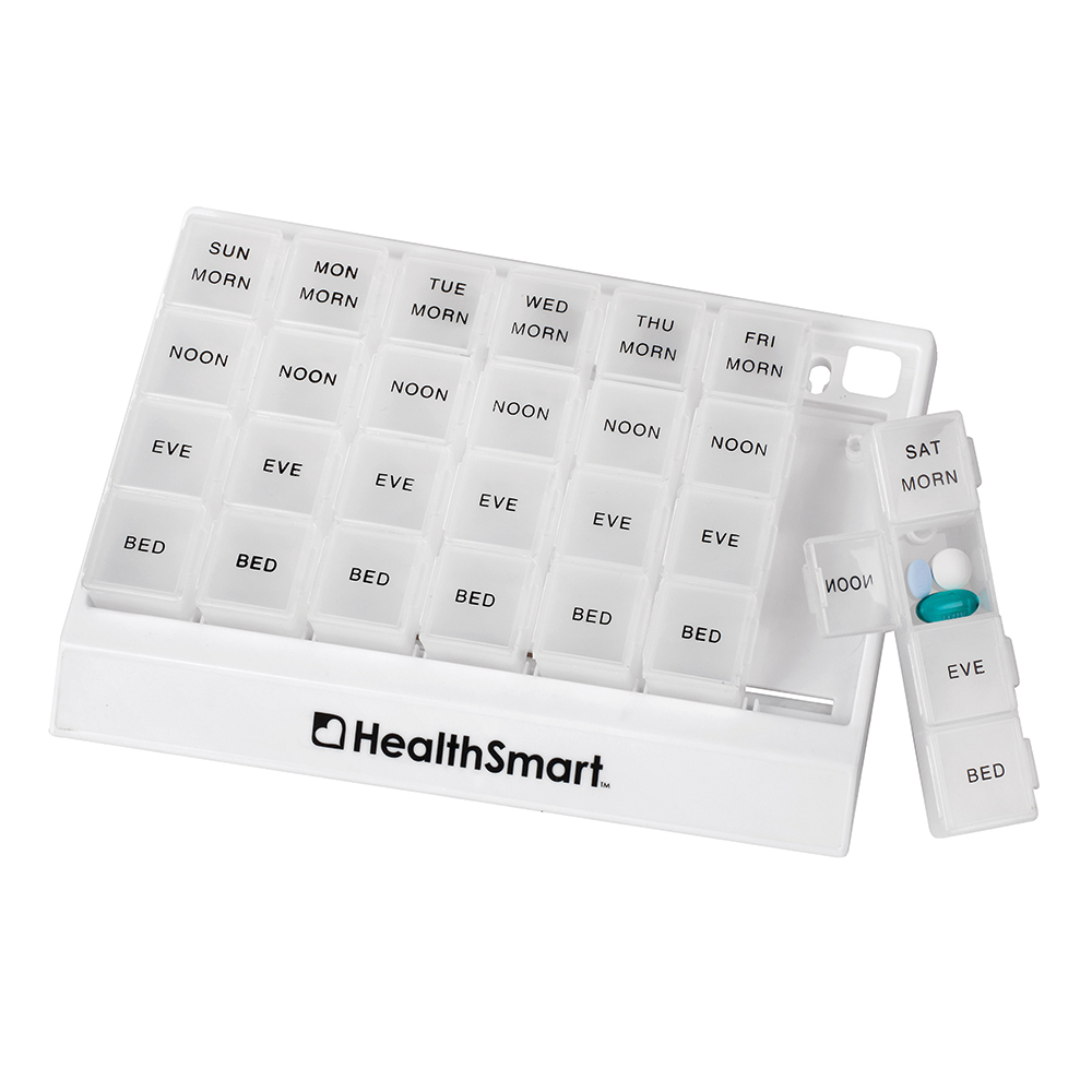 Weekly Medication Organizer - Large for Multiple Daily Pills with Time ...