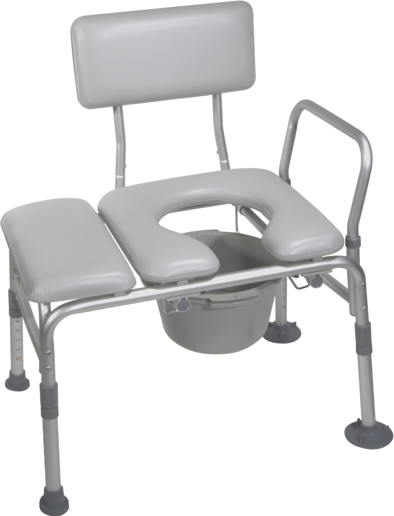 Drive Medical Adjustable Tub Transfer Bench with Commode - Combination ...