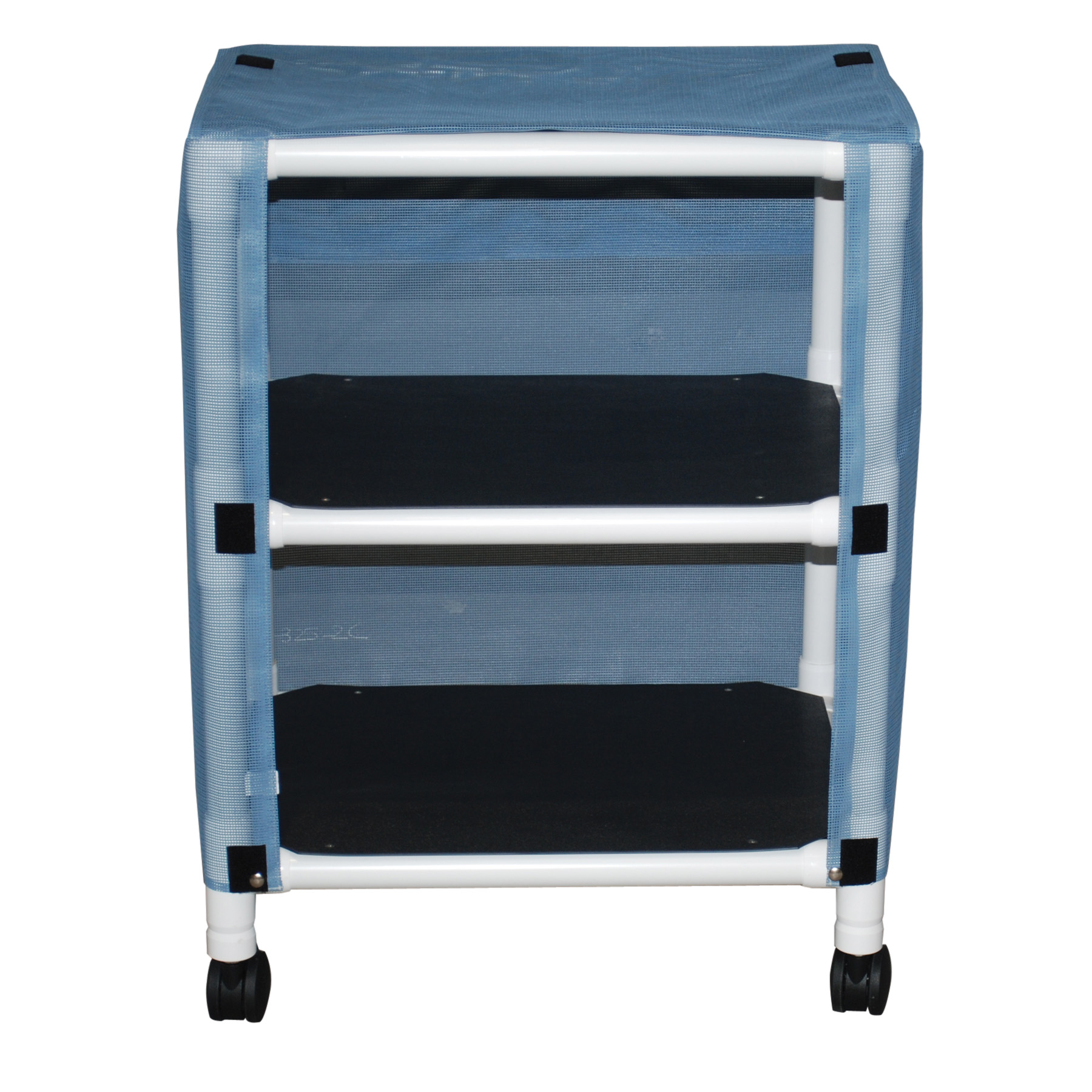 Echo Two-Shelf Linen Cart with Mesh or Solid Vinyl Cover