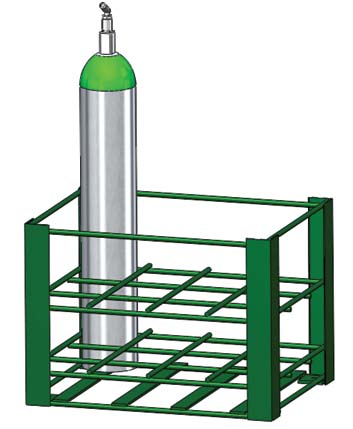 Heavy Duty 12 Oxygen Cylinder Rack - FREE Shipping