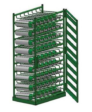 70 M6 Horizontal Oxygen Cylinder Rack - FREE Shipping